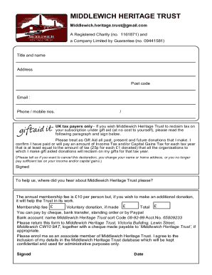 Fillable Online MHT member enrolment form Fax Email Print - pdfFiller