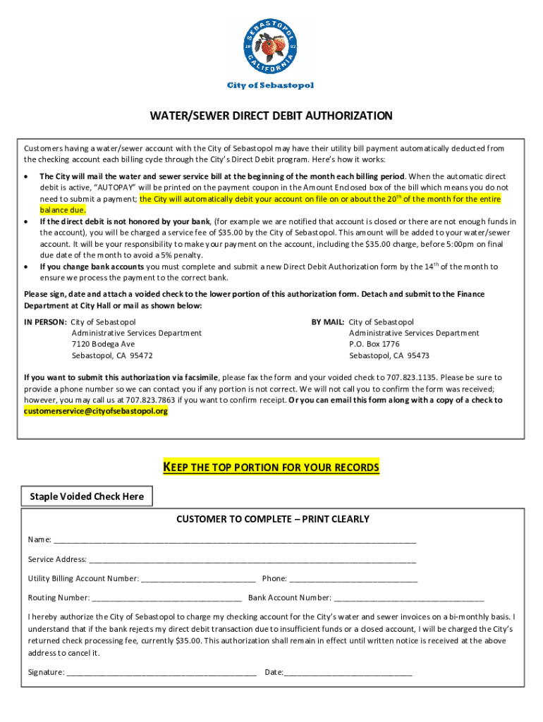 Fillable Online How do I write an authorization letter for water ...