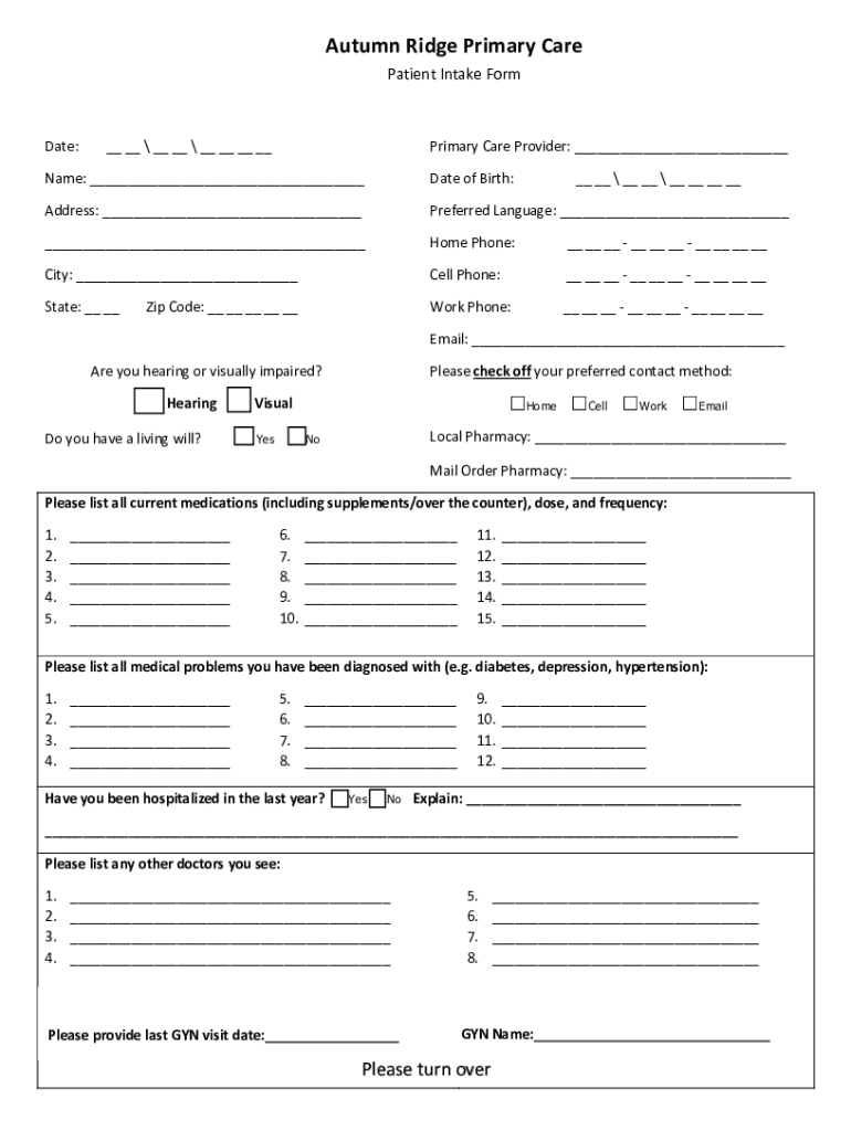 Fillable Online IntakeQ - Online Patient Intake Forms Fax Email Print - pdfFiller