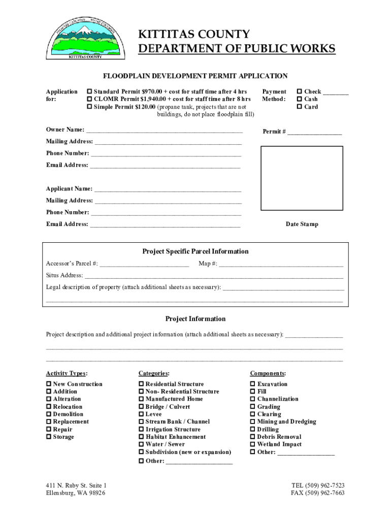 Fillable Online Floodplain Development Application. Floodplain Development Application Fax Email ...
