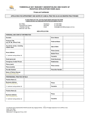 Fillable Online 2.0003a - Clinical Privileges Application Form (VMP's) v5.doc Fax Email Print ...