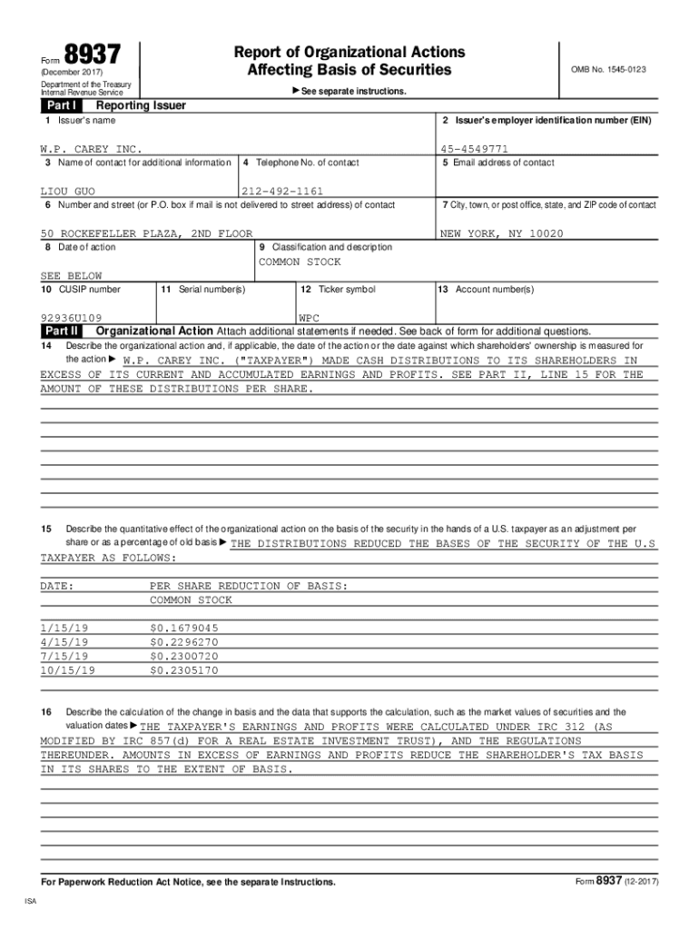 Fillable Online s29.q4cdn.com 2019-Tax-Year-Form-8937Report of ...