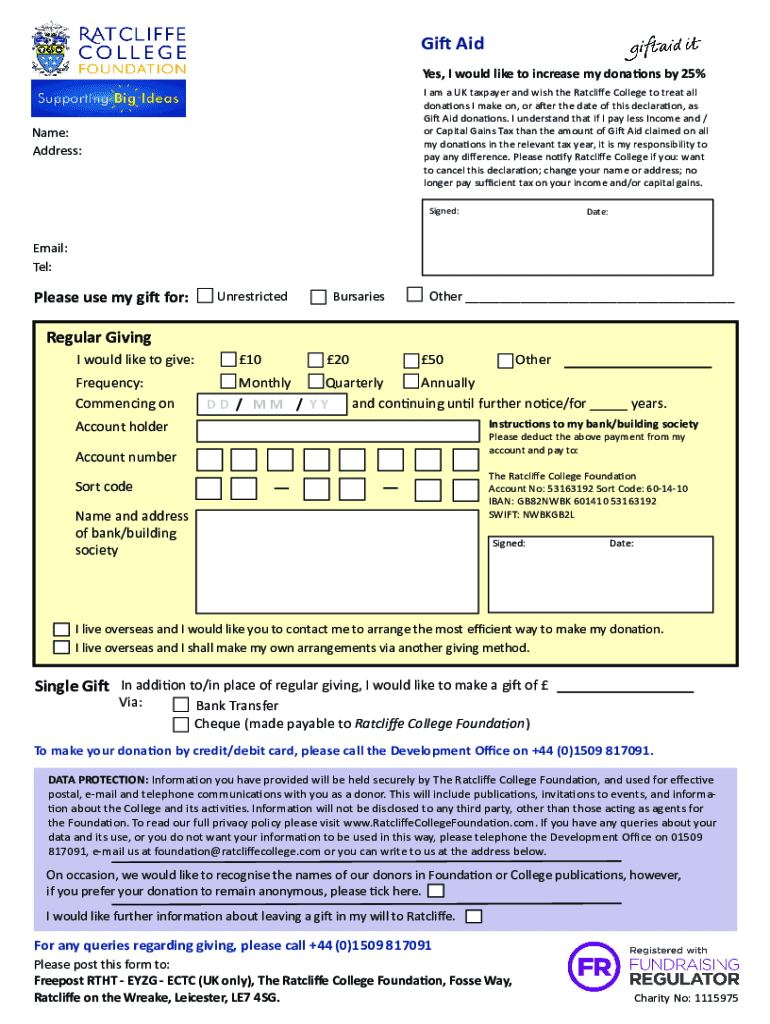 Fillable Online Fill - Free fillable Application for Ratcliffe Foundation ... Fax Email Print ...