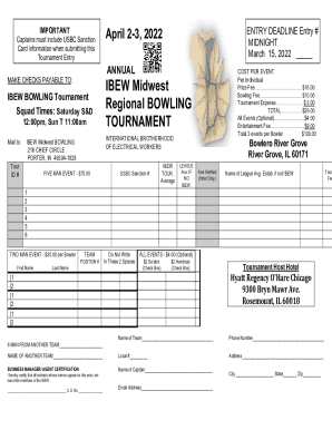 Fillable Online Fillable Online ibewbowl-midwest.com - IBEW Midwest ...