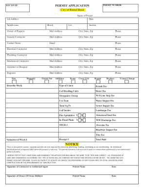 Fillable Online FIRE PROTECTION SYSTEM PERMIT Date Received APPLICATION ...