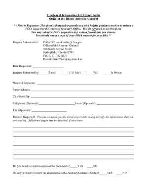 Fillable Online Freedom of Information Act Request to the Office of the ...