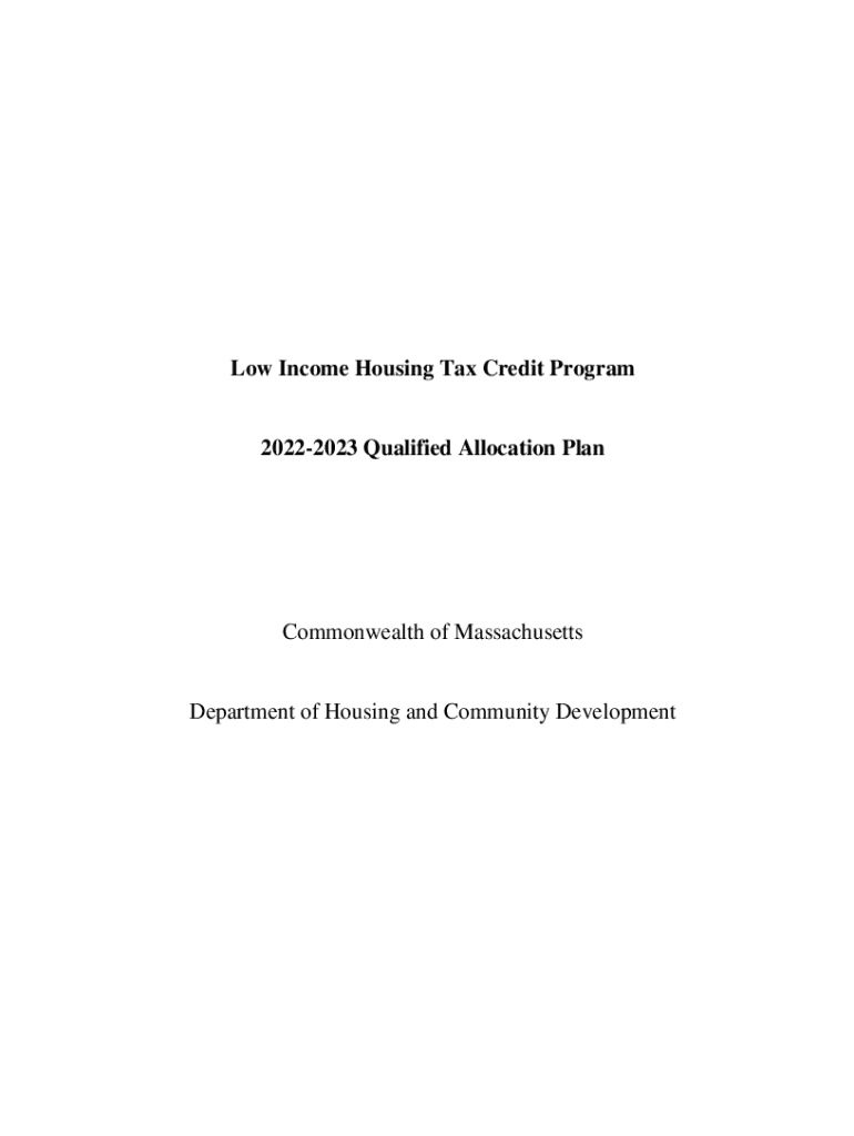 Fillable Online Low Income Housing Tax Credit Program 2022-2023 ...
