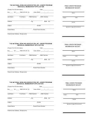 Fillable Online TNBA Jr Program Individual Membership Application Form.doc Fax Email Print ...