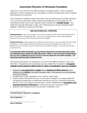 Fillable Online Fillable Online Thank you for your interest in the ARM ...