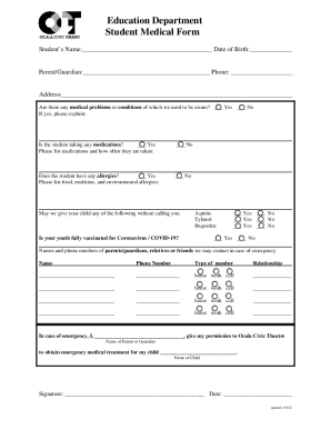 Fillable Online Student Medical Exemption Form - New York City ...