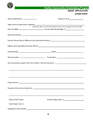 Fillable Online COMMON GRANT APPLICATION FORM Fax Email Print - pdfFiller