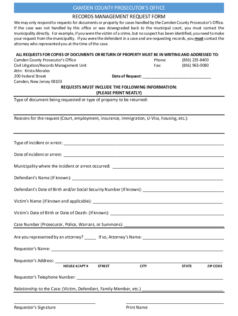 Fillable Online Records Management Form - Updated.pdf Fax Email Print ...