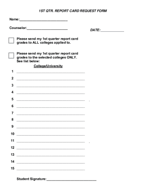 Fillable Online 1st Quarter Report Card Request Form.xlsx Fax Email ...
