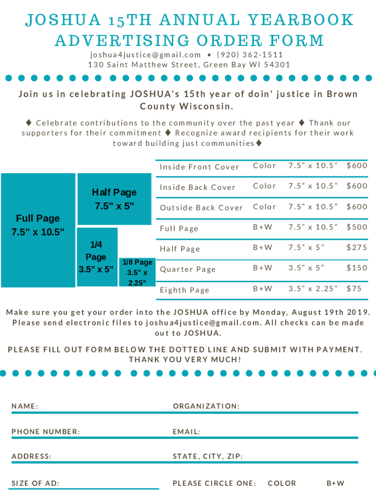 Fillable Online yearbook order form Fax Email Print - pdfFiller