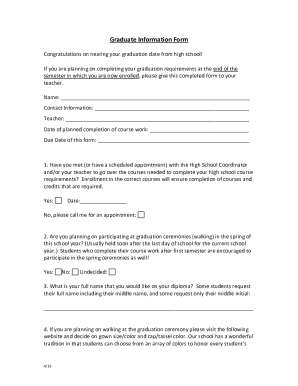 Fillable Online 100+ High School Graduation Wishes and Messages ...