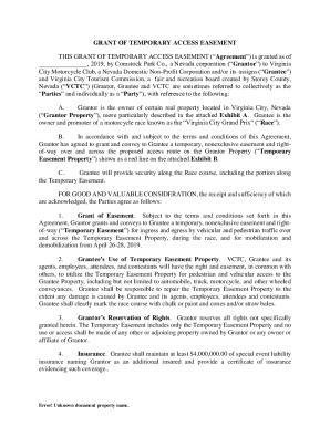 Fillable Online Property Easement Agreement - Template - Word & PDF Fax ...