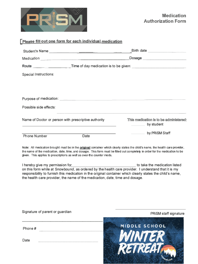Fillable Online osse.dc.govsitesdefaultMedication Authorization Form ...