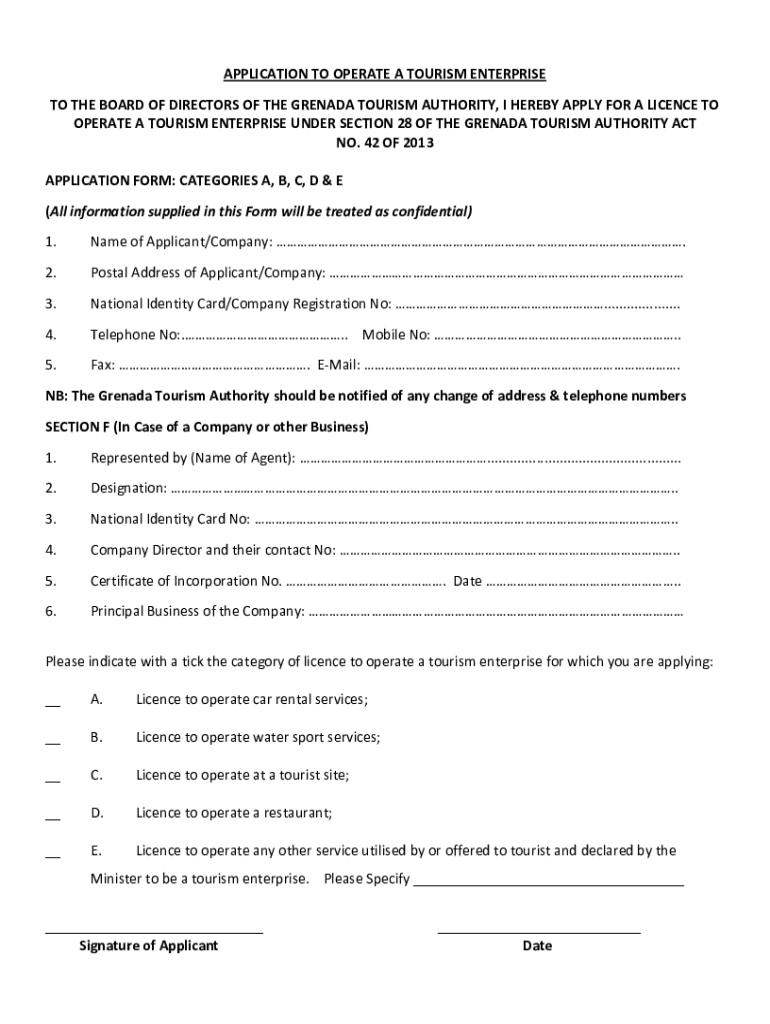 Fillable Online Water Taxi Application Form 2020 to 2021 - Pure Grenada ...