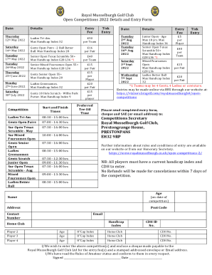 Fillable Online www.randa.orgenrogThe R&A - Rules Of Golf - RandA Fax ...