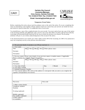 Fillable Online Licensing Manager, Doc TemplatepdfFiller Fax Email Print