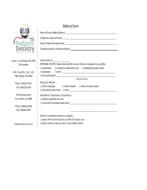 Fillable Online How do you write a doctor referral letter from a doctor ...