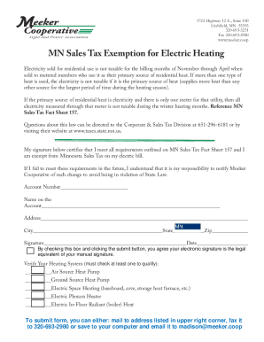 Fillable Online Fillable Online MN Sales Tax Exemption for Electric ...