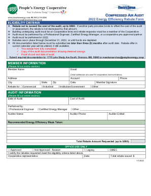 Fillable Online www.peoplesenergy.coop 2021 Energy Efficiency Rebate ...