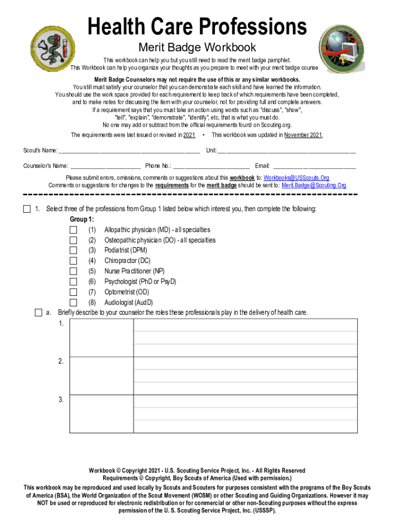 Fillable Online Drafting Merit Badge Workbook This workbook can help ...
