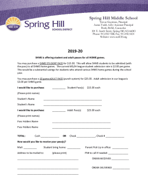 Fillable Online Activity Pass Order Form Fax Email Print - pdfFiller