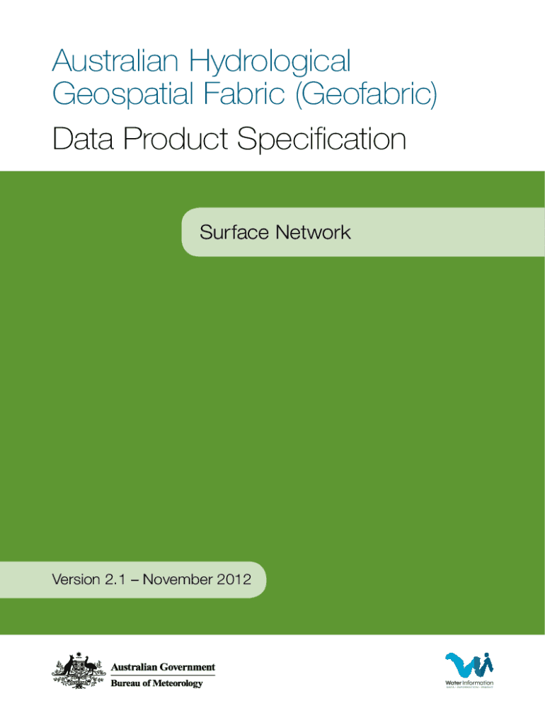 Fillable Online data gov Australian Hydrological Geospatial Fabric ...