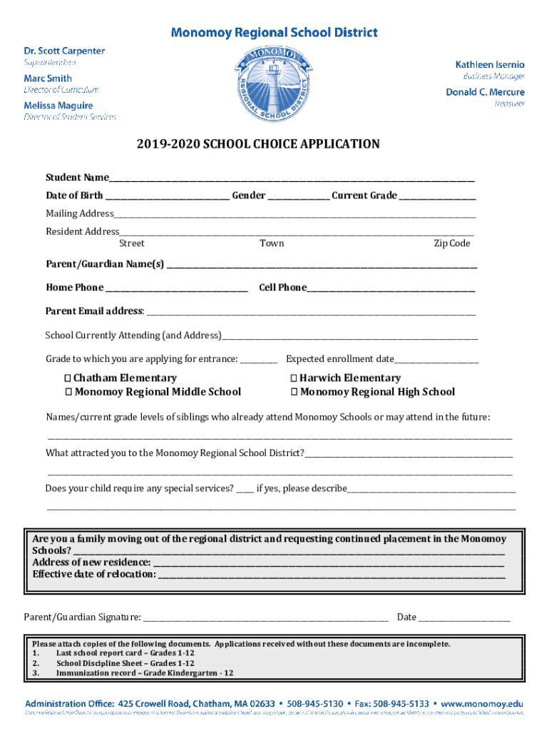 Fillable Online Kingdom East SCHOOL CHOICE APPLICATION - Google Docs ...