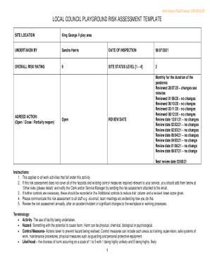 Fillable Online RISK ASSESSMENT Fax Email Print - pdfFiller