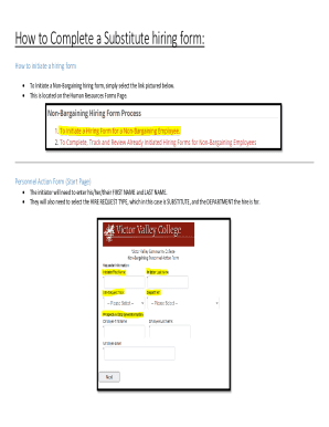 Fillable Online How to Complete a Substitute hiring form Fax Email ...
