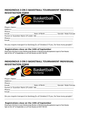 Fillable Online 3 on 3 Basketball Tournament Flyer and Registration ...