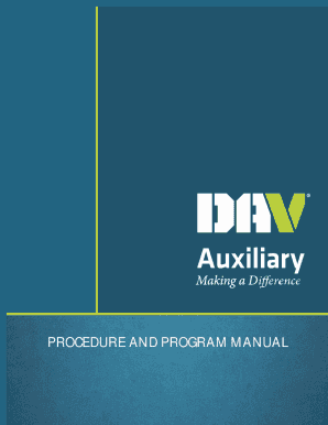 Fillable Online auxiliary dav Procedure And Program Manual - DAV ...