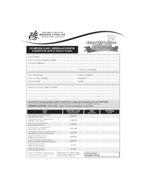 Fillable Online www.rctcbc.gov.ukENEventsExhibitor Application Form ...
