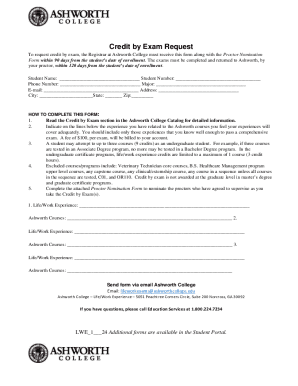 Fillable Online Ashworth College Transcript Request Form - XpCourse Fax Email Print - pdfFiller