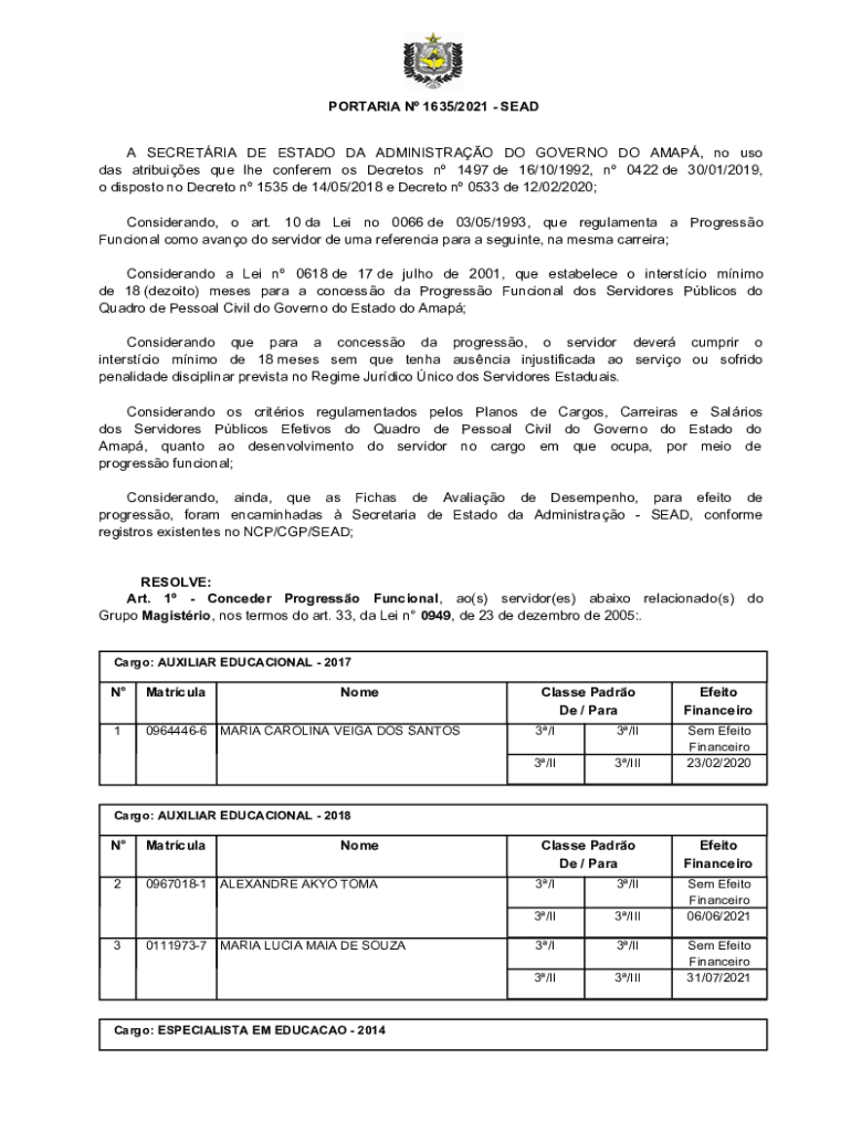 Preenchível Disponível A SECRETRIA DE ESTADO DA ADMINISTRAO DO GOVERNO DO AMAP, no uso Fax Email ...