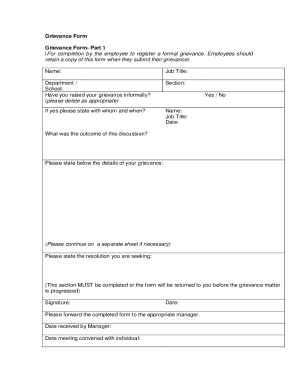 Fillable Online HR-Grievance-Form Fax Email Print - pdfFiller