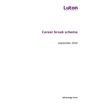 Fillable Online Career break scheme Fax Email Print - pdfFiller
