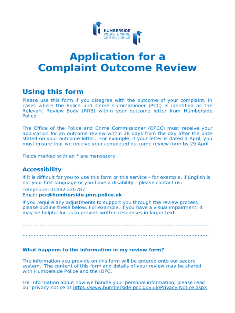 Complaint Review Doc Template | pdfFiller