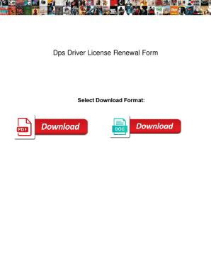 Fillable Online Dps Driver License Renewal Form. Dps Driver License ...