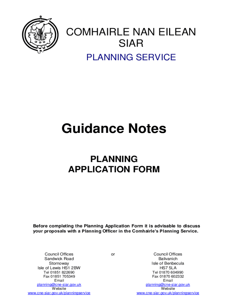 Fillable Online cne-siar gov www.cne-siar.gov.ukview-a-planning-applicationView a Planning ...
