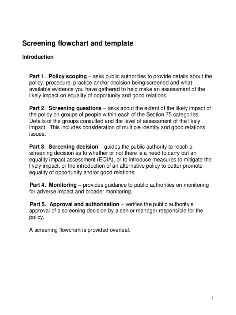 Fillable Online www.niauditoffice.gov.uk sites niaoScreening flowchart ...