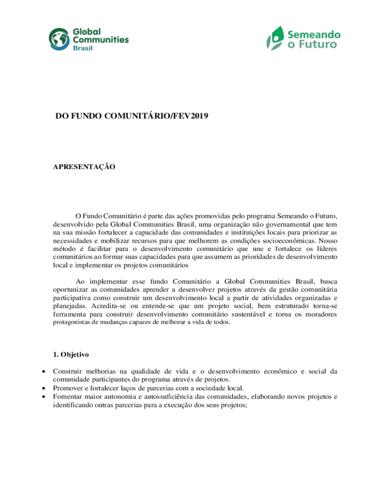 Fillable Online www.fundobrasil.org.brenFundo Brasil - O Fundo Brasil de Direitos Humanosuma ...