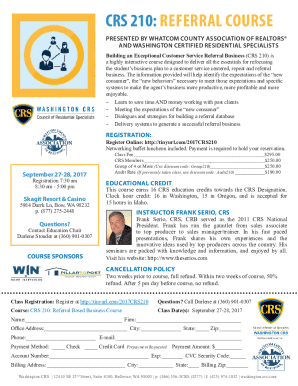 Fillable Online CRS - The Residential Real Estate Council Fax Email ...