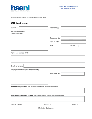 Fillable Online Ionising radiation clinical record form Fax Email Print ...