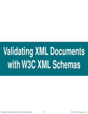 Fillable Online XML Schema - W3XML ValidationHow does Validation work in XML?Validate XML ...