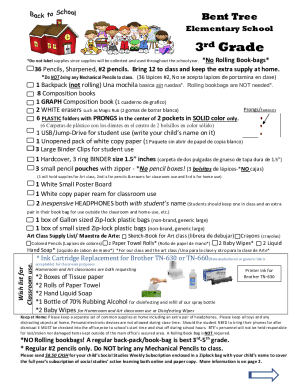 Fillable Online benttreeelem.netwp-contentuploadsBent Tree - 3rd Grade ...