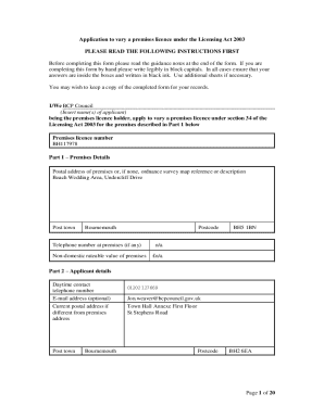 Fillable Online Premises licence number Fax Email Print - pdfFiller